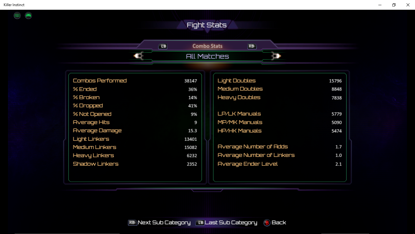 Post Your Fight Stats Thread - General Discussion - Killer Instinct Forums